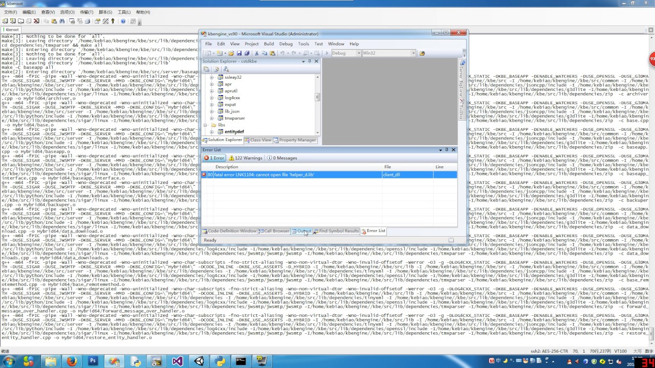 kbengine build(windows&linux )