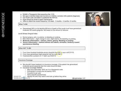 How to Implement the code D4346- Scaling in the presence of generalized moderate-severe gingivitis.