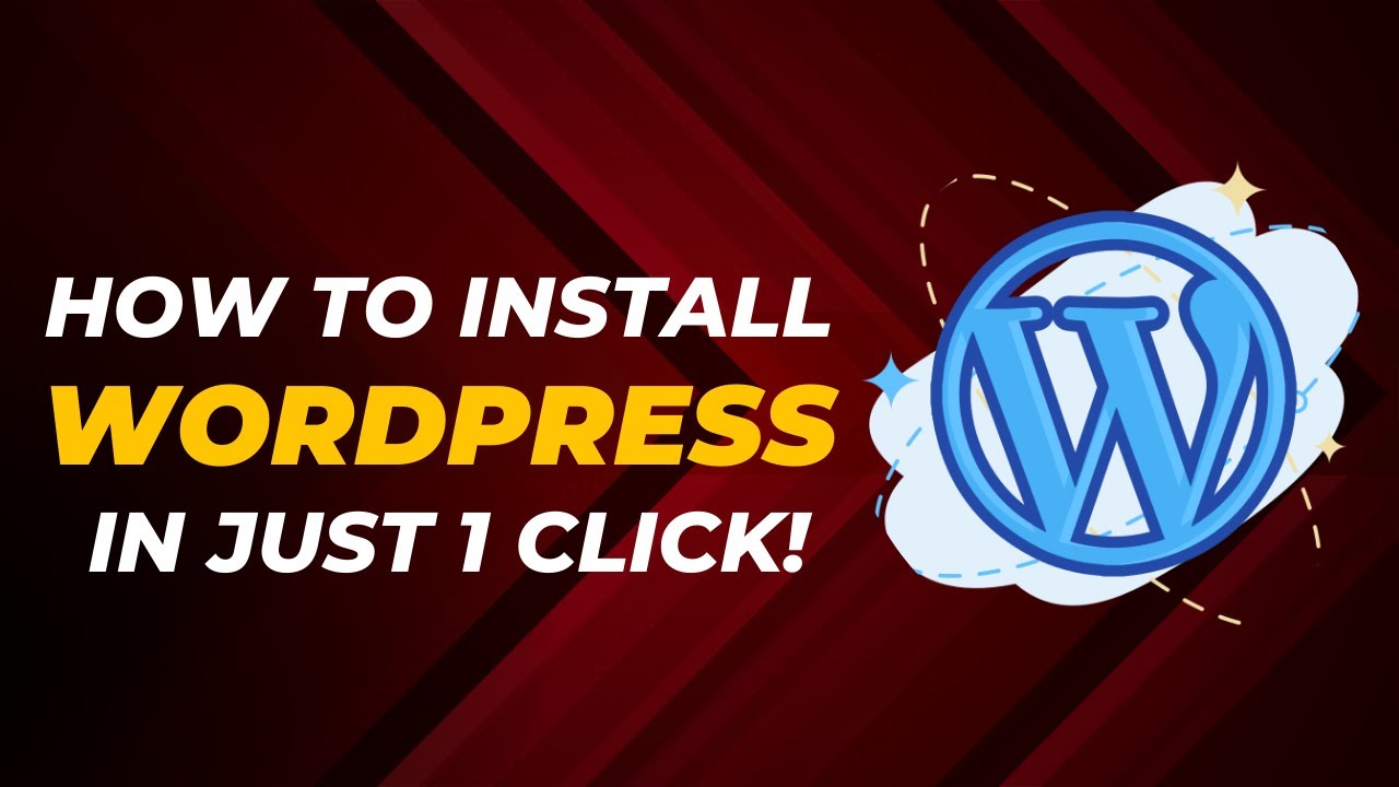 How To Install WordPress In Just 1 Click!