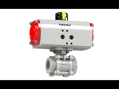 Valworx Air Actuated 3-Piece Stainless Ball Valves- Scotch Yoke