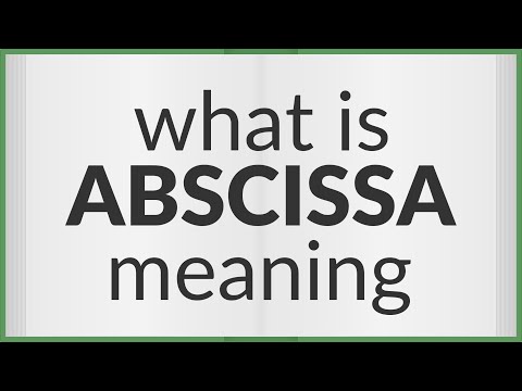 Abscissa | meaning of Abscissa