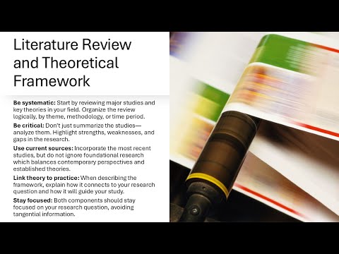 Literature Review and Theoretical Framework in Research Proposal Writing