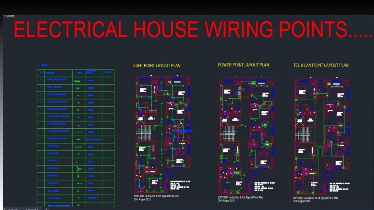 Electrical House Wiring Point Autocad