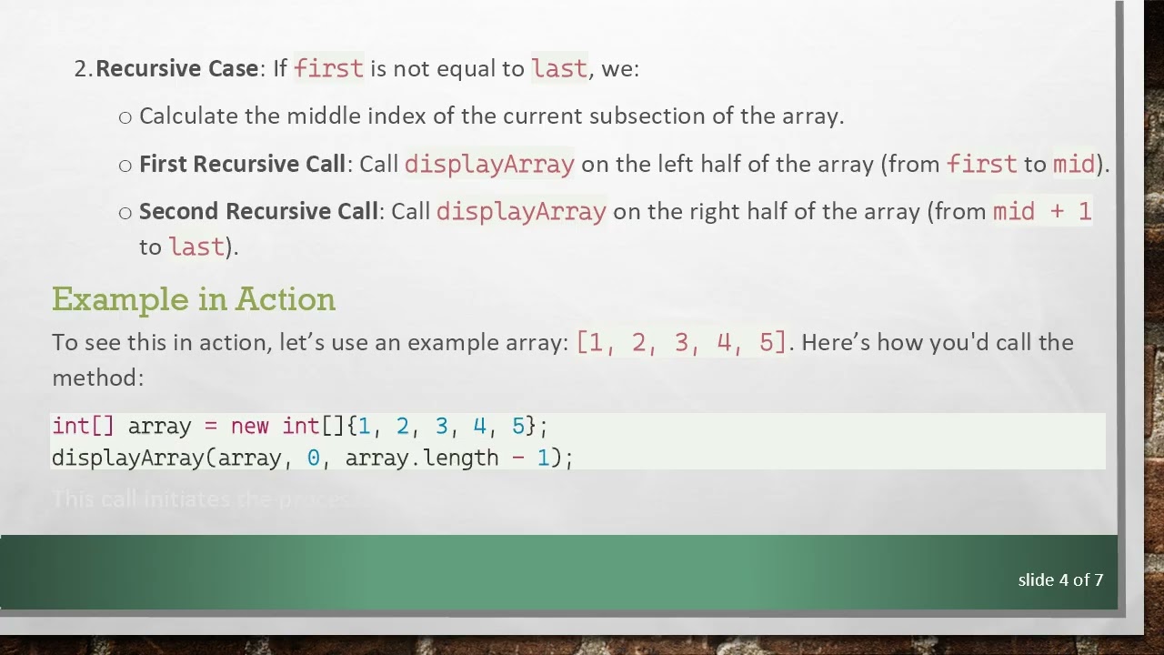Understanding Array Printing Through Recursion in Java