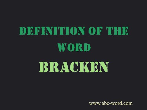 Definition of the word "Bracken"