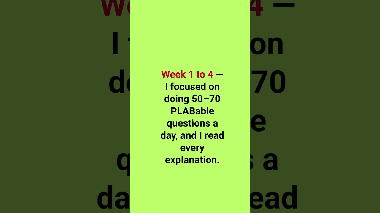 How I Studied for PLAB 1 in Just 2 Months | Realistic Study Plan #themedcorner