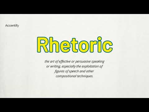 Rhetoric (Pronunciation and Meaning)