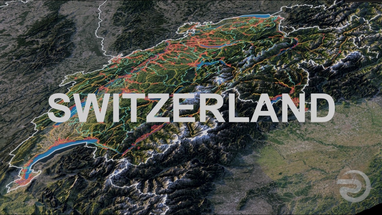 SWITZERLAND 3D Country Maps-Terrain Animation Showcase