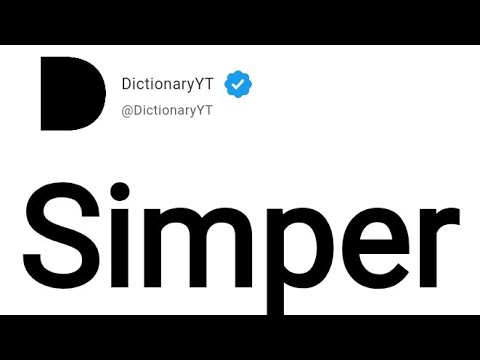Simper Meaning in English