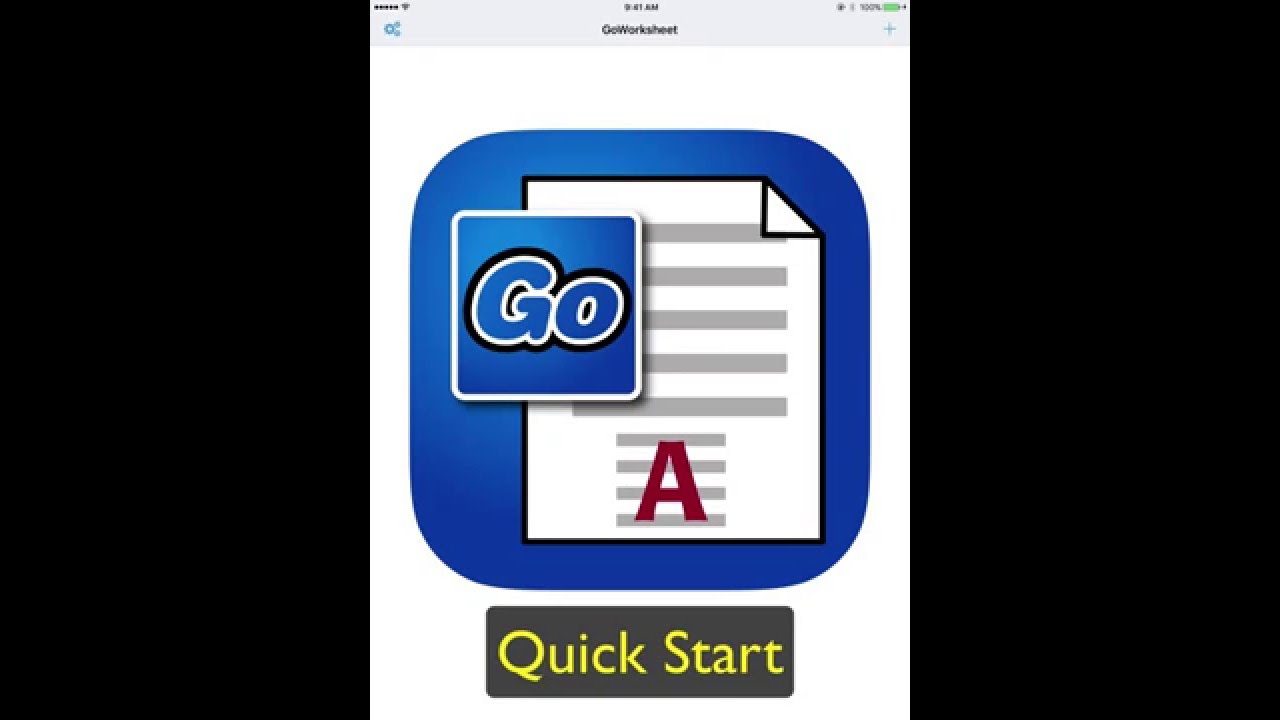GoWorksheet: QuickStart