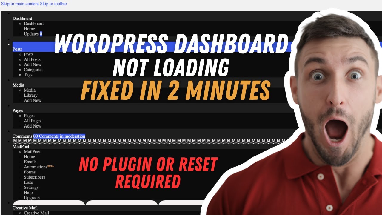 How to fix WordPress Broken Dashboard 2023