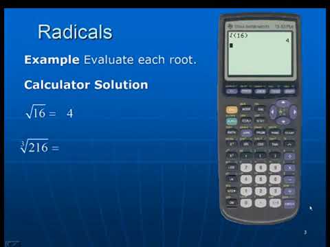 Using a TI Graphing Calculator for Square and Cube Roots