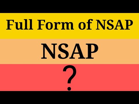 Full Form of NSAP/ NSAP Full Form