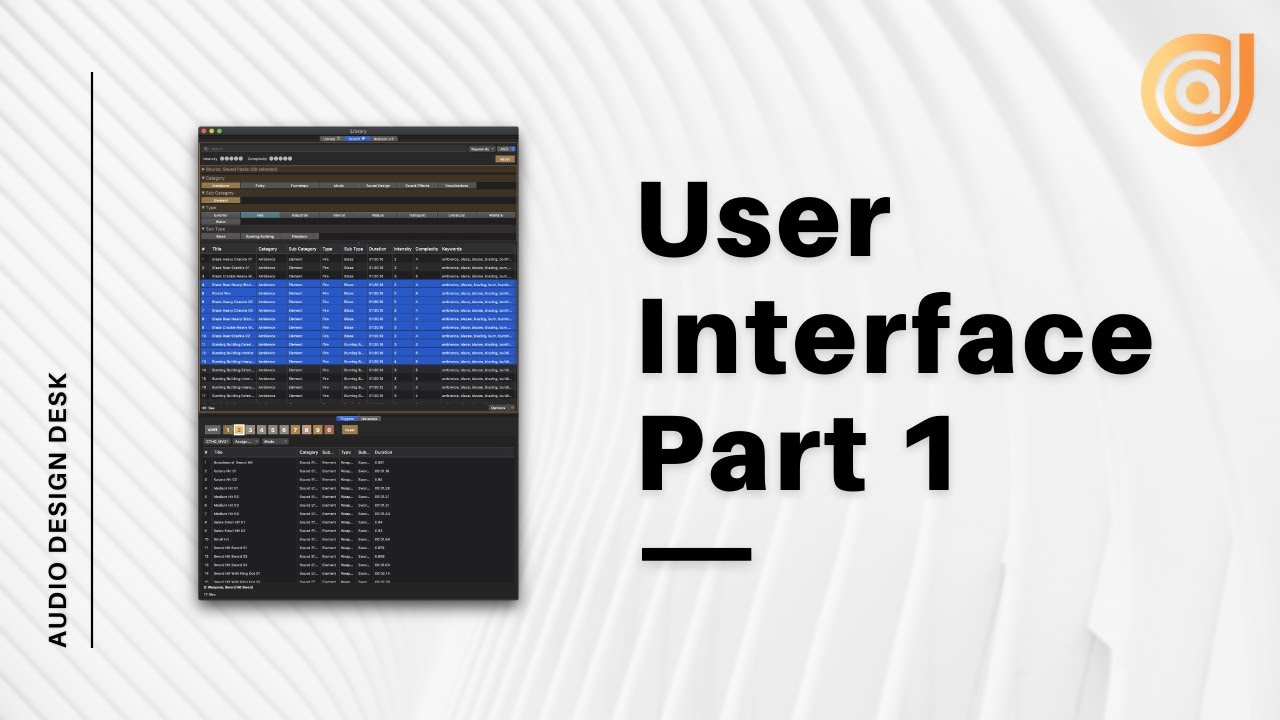 User Interface Tutorial: Part 1