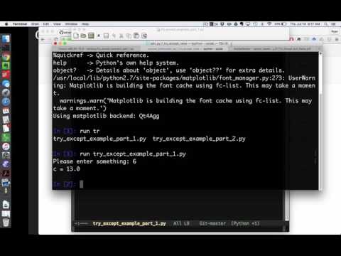 Advanced Python 1: Try/Except and Assert