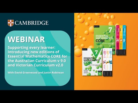 Webinar recording: Supporting every learner: A new edition of Essential Mathematics CORE AC and VC