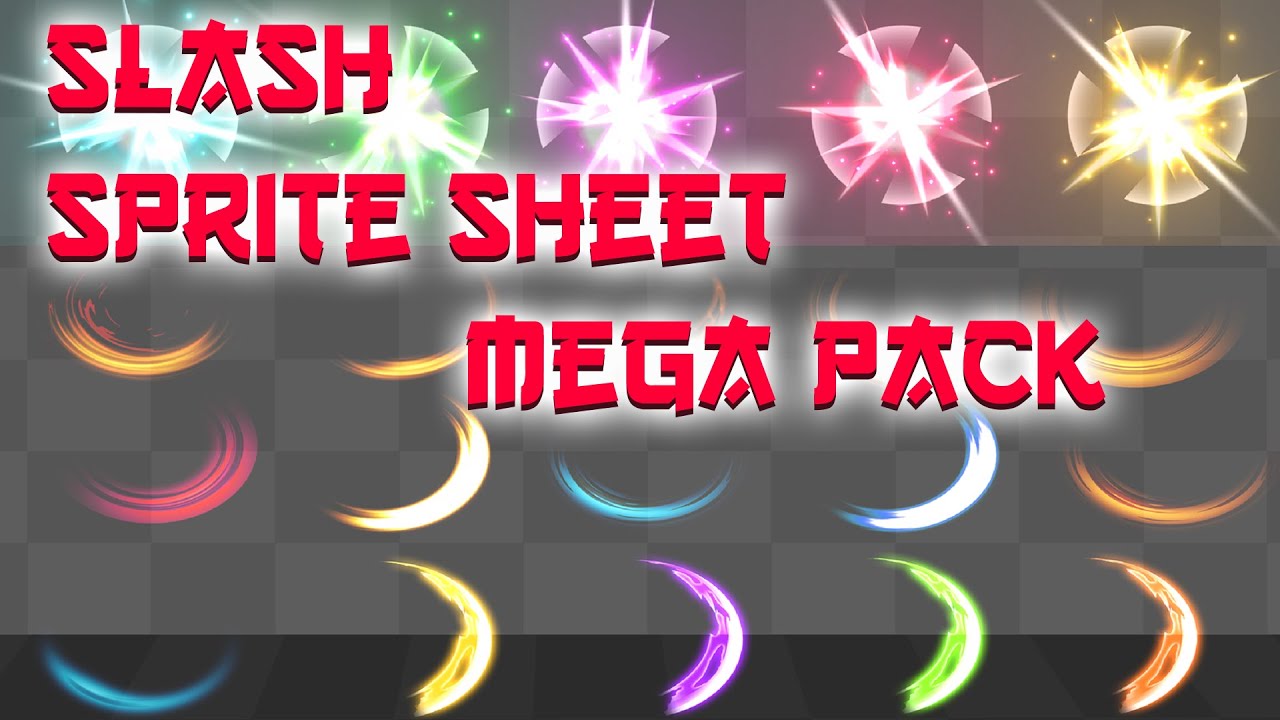 Slash Sprite Sheet Megapack-CartoonVFX 9X -Unity Particle Effect
