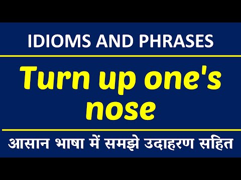 Turn up one's nose Meaning in Hindi With Sentence | English Idioms and Phrases