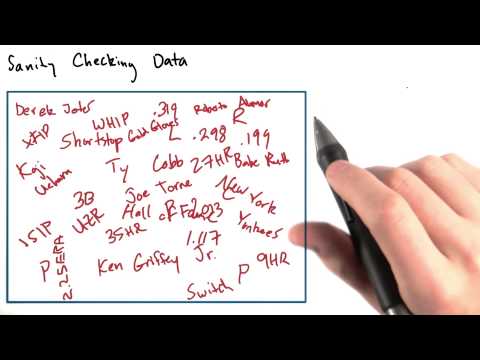 Sanity Checking Data