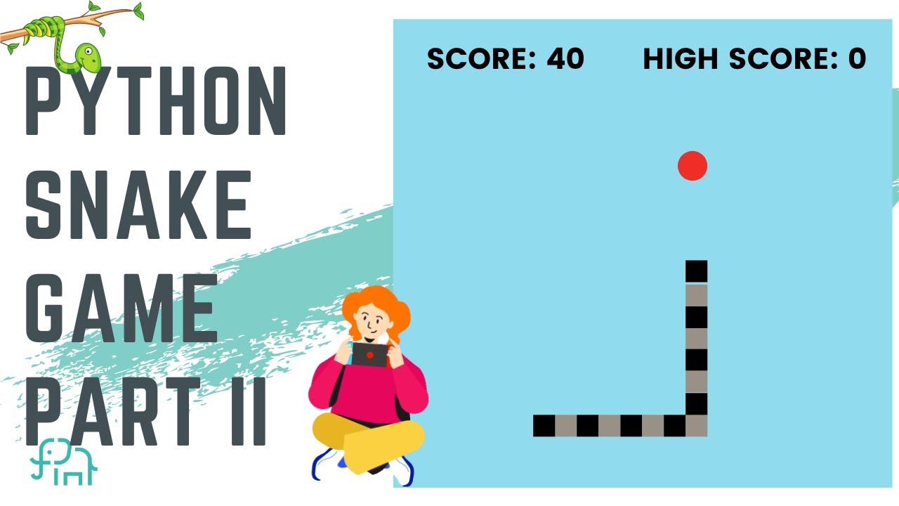 How to Make A Snake Game - Part II | Beginner Python Tutorial