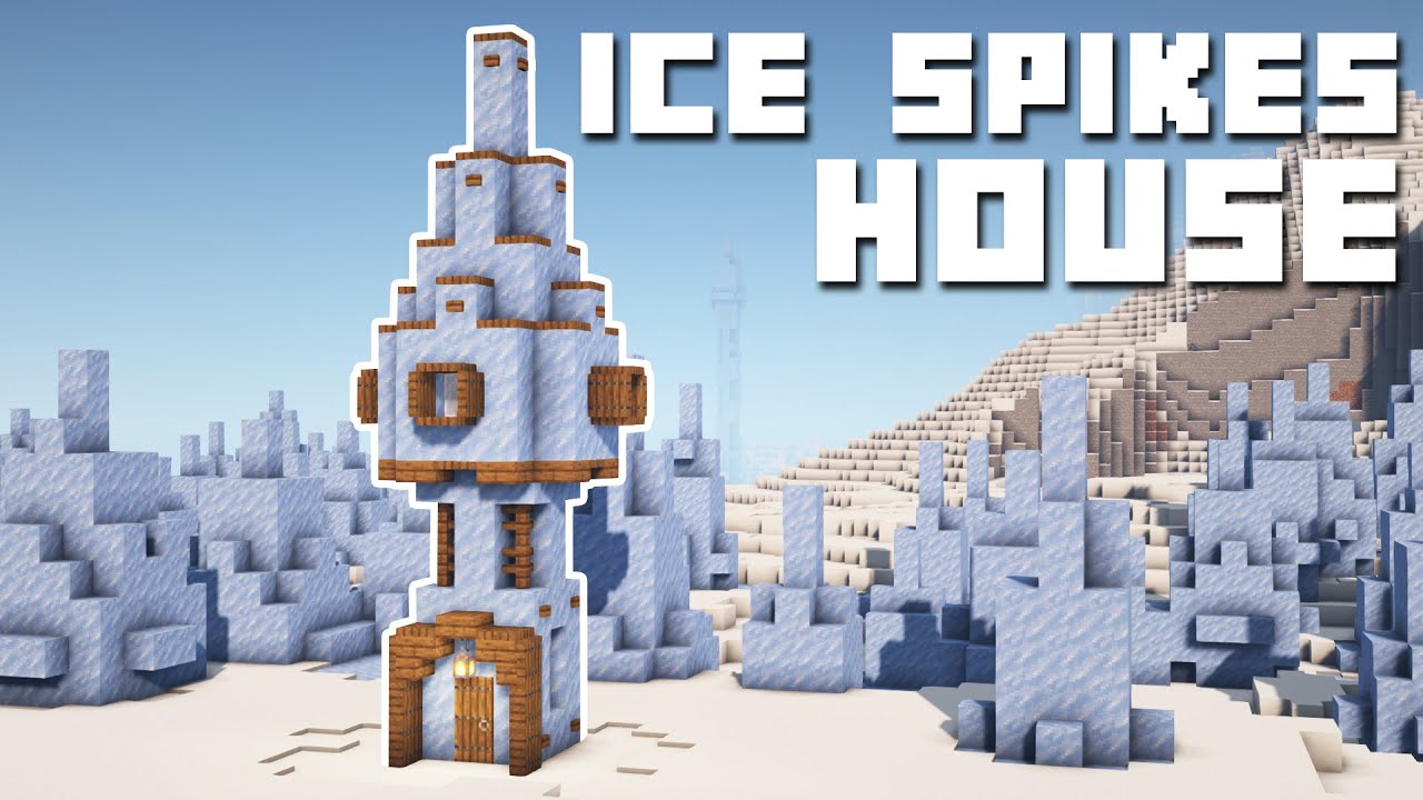 Minecraft - Ice Spikes House Tutorial (How to Build) - Minecraft Builders