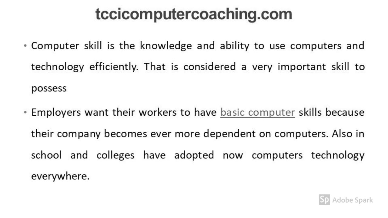 Join Basic Computer Course at TCCI