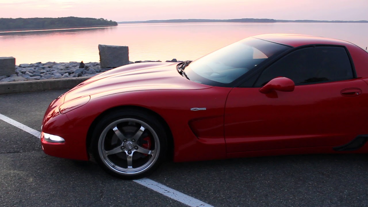 Freshly Waxed Torch Red C5 Z06 Walk Around with Corsa Xtreme Exhaust