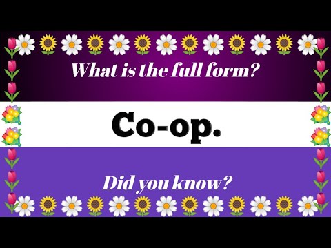 Full Form of Co-op..