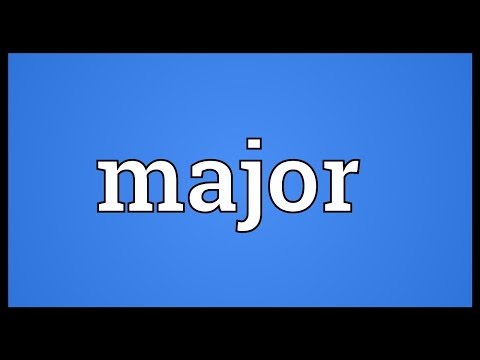 Major Meaning