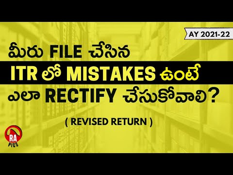 Revised Return in telugu | Revised ITR Filing under sec 139(5) | Income Tax Telugu | Rapics Telugu