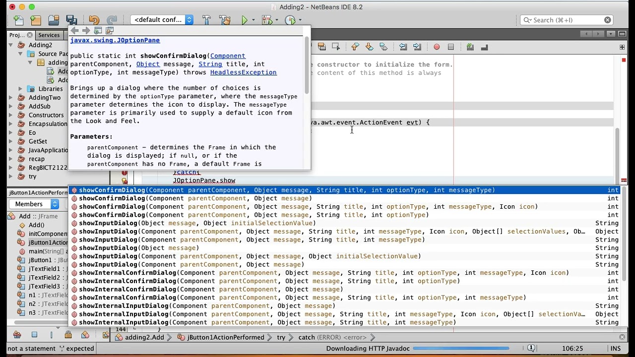 ADD TWO NUMBERS WITH JAVA GUI (JFrame)
