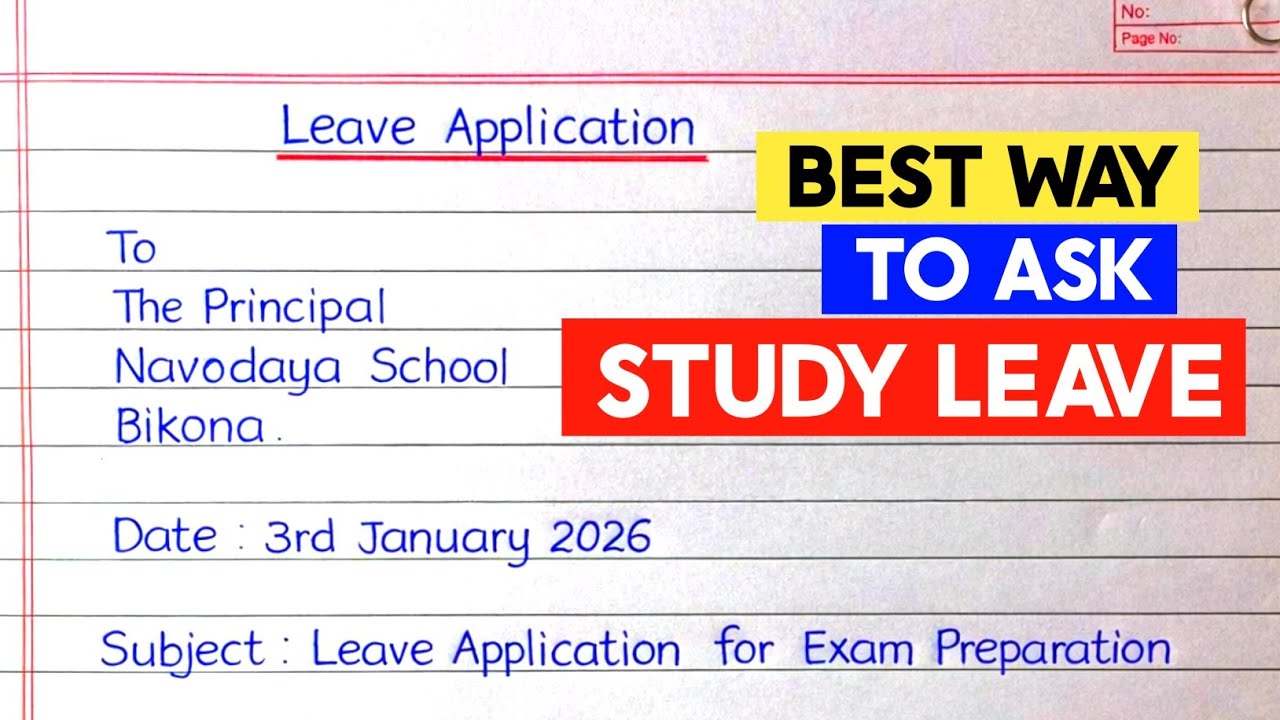How to Write Leave Application for Exam Preparation || Leave Application for exam Preparation