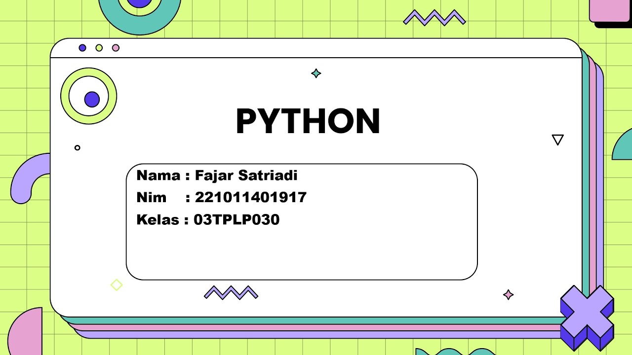 Python dan contoh Pemrograman (VARIABLE STRING DAN INTEGER)
