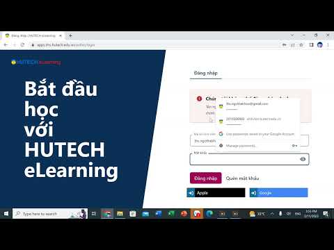 Hướng dẫn đăng nhập hệ thống LMS Hutech