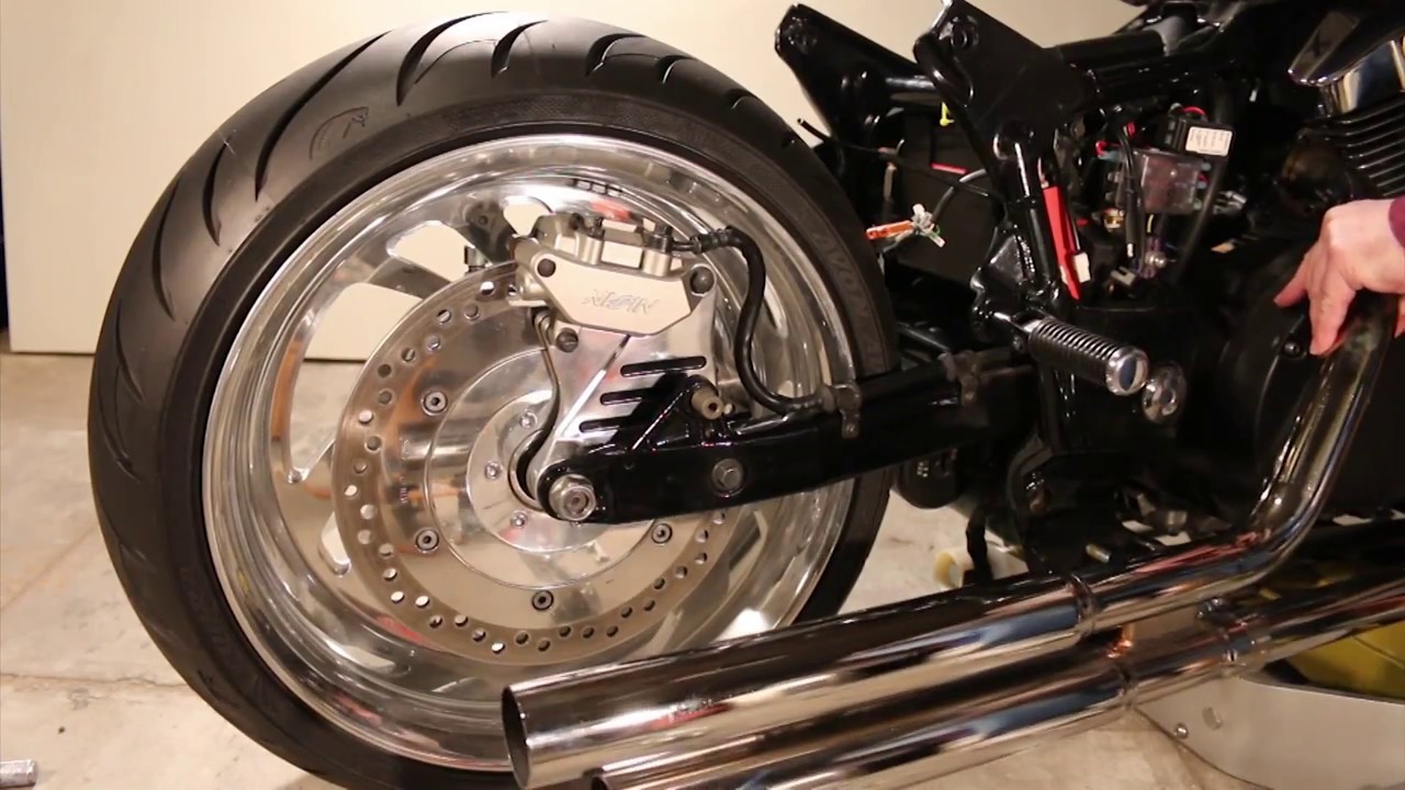 Honda VTX1300 fat tire (240) install overview