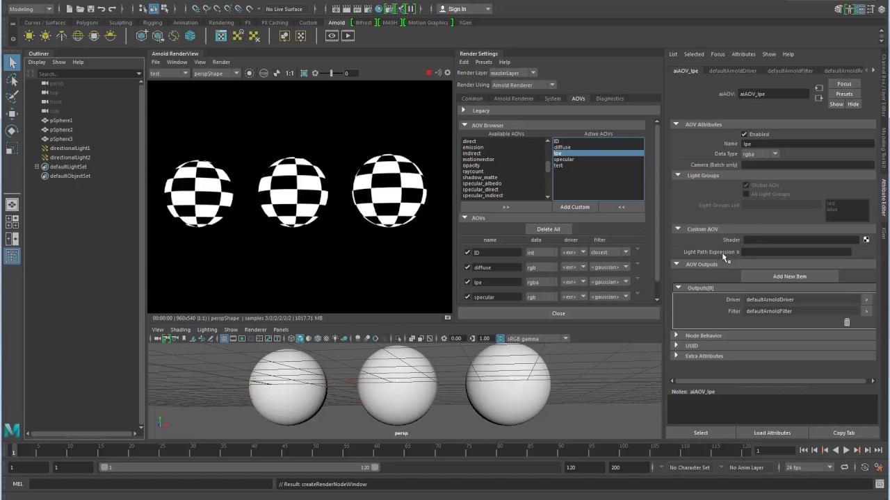 Advanced AOVs in MtoA 2.1.0