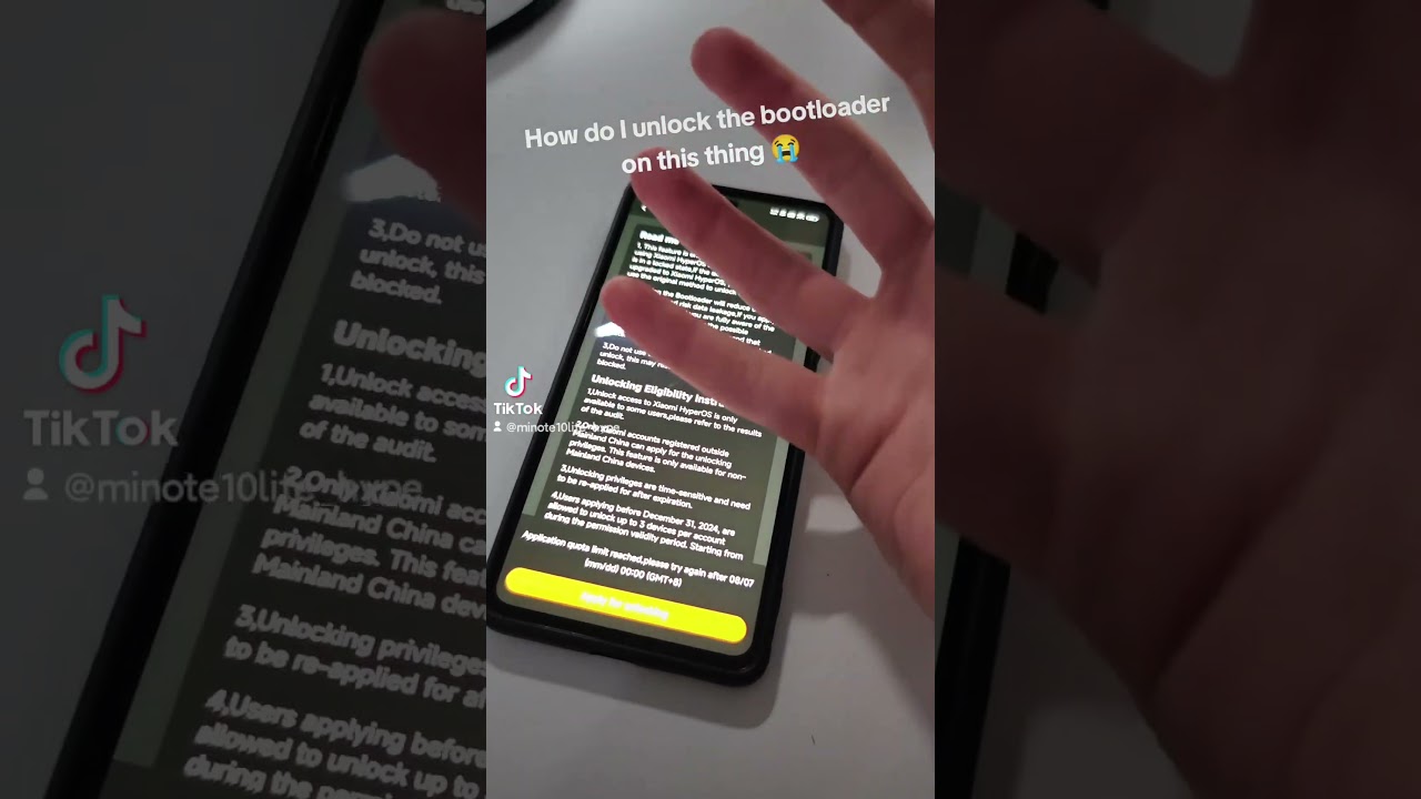 why is it so hard to unlock the damn bootloader on hyperos 😭😭😭 #technology #xiaomi #hyperos