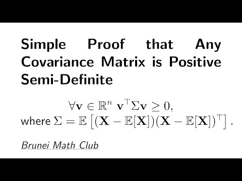 Simple proof that any covariance matrix is positive semi-definite