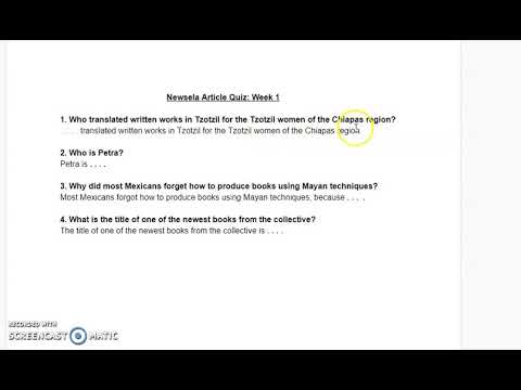 Newsela Quiz (Week 1)