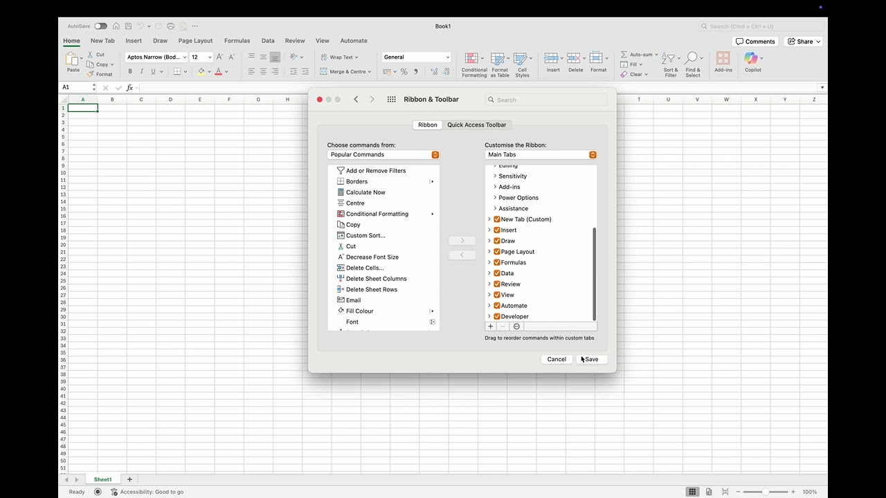 Excel Video 1 Enable Developer Tab in Excel Mac — 10 Second Fix