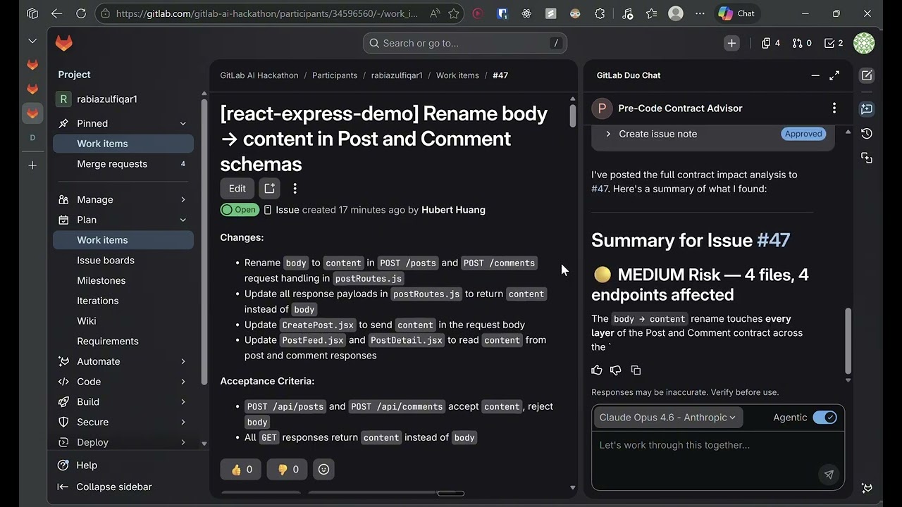 GitLab Hackathon Demo
