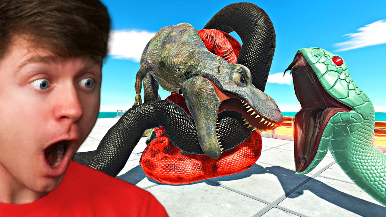 Reacting to T-REX vs EVERY REPTILE in ARBS!?