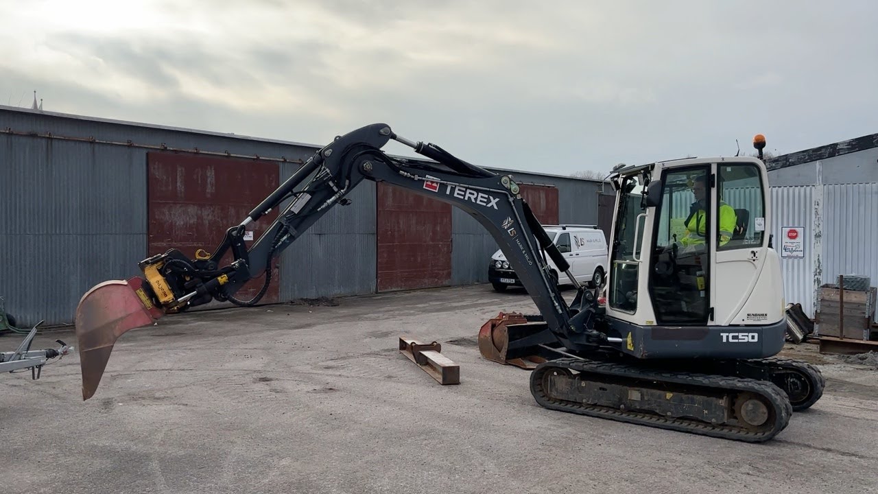 Grävmaskin Terex TC50, Sölvesborg, Klaravik auktioner