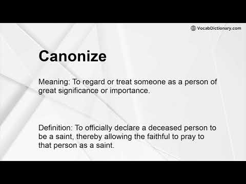 Canonize Meaning