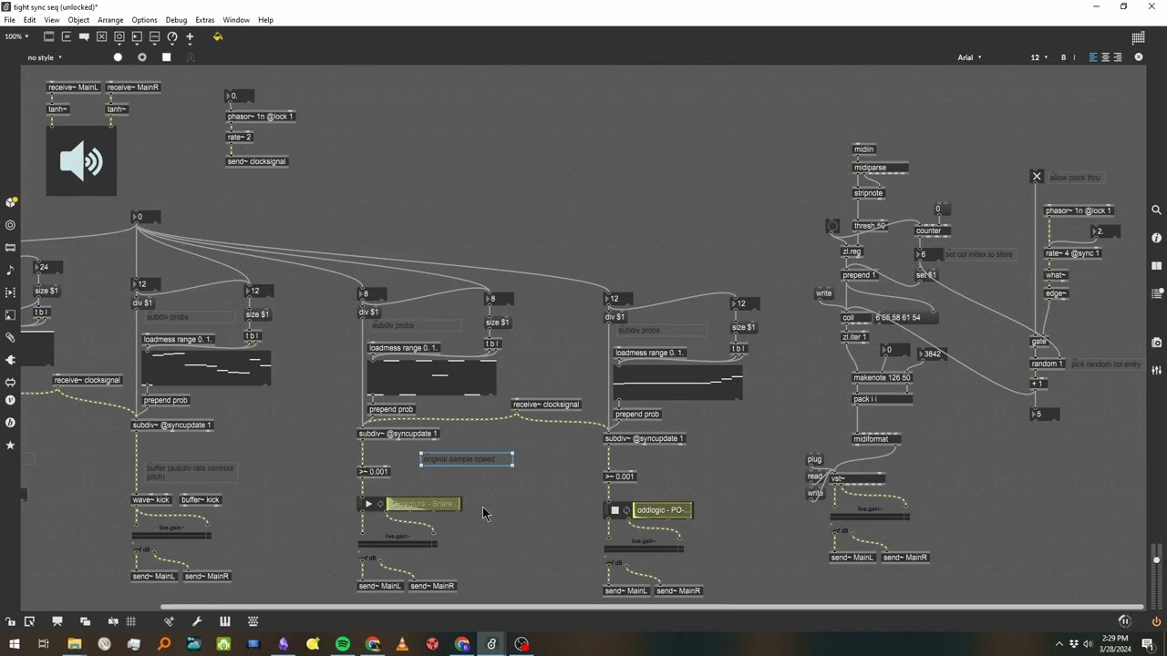max msp basic phasor driven sequencers