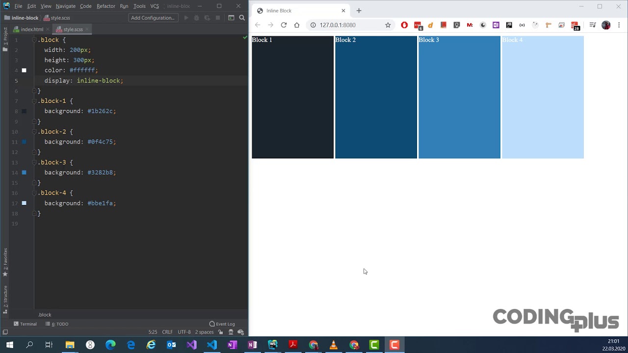 CSS Tutorial: How to remove white space in display inline-block? 4 ways to solve it!
