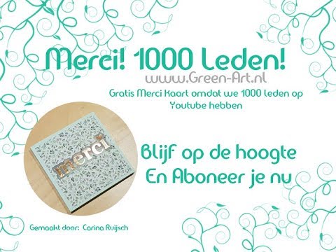 Merci! 1000 Leden op mijn Youtube kanaal!