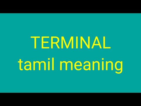 TERMINAL tamil meaning/sasikumar