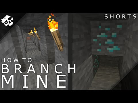 How To Branch Mine (Strip Mine) Minecraft 1.16.4 #Shorts