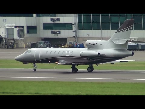 N5107 Dassault Falcon 50 Takeoff Portland Airport (PDX)